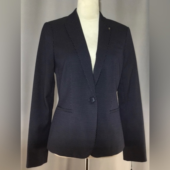 Tommy Hilfiger | Jackets & Coats | Nwt Tommy Hilfiger Navy Blue Polka ...